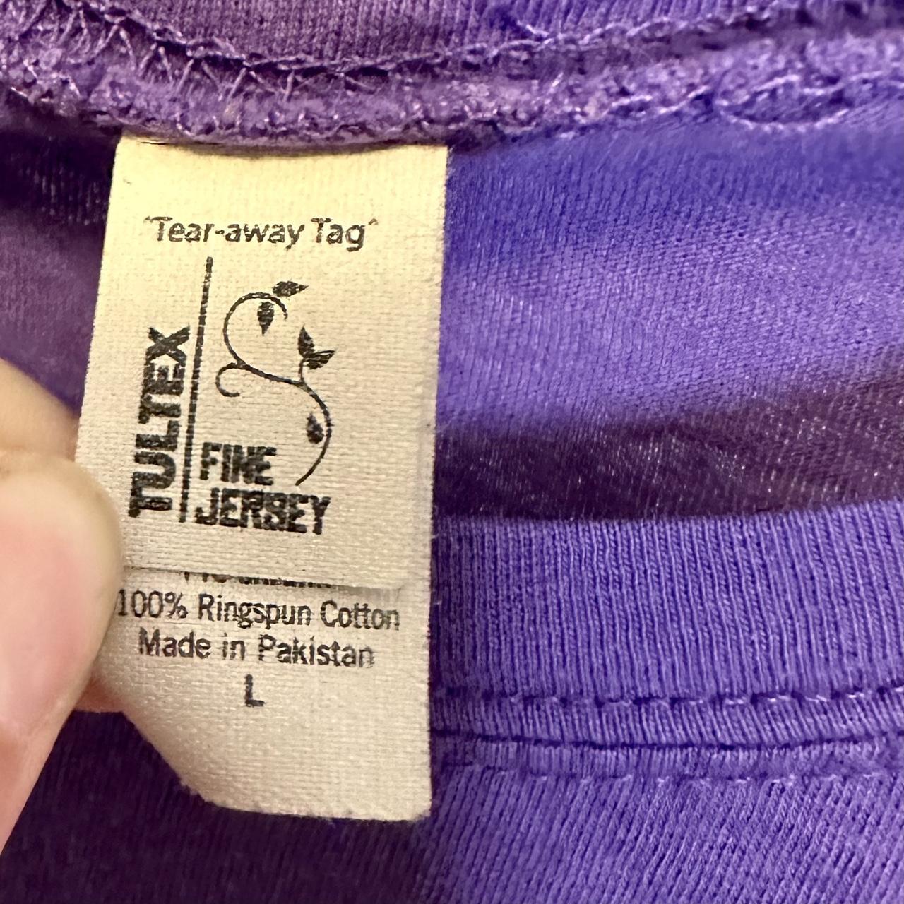 Tultex Women's Pink and Purple T-shirt | Depop