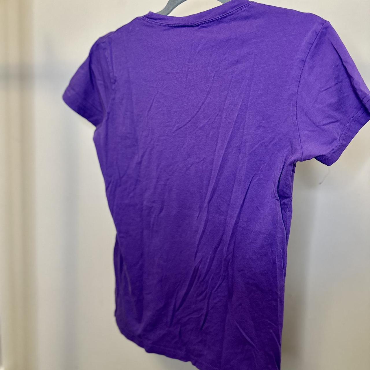 Tultex Women's Pink and Purple T-shirt | Depop