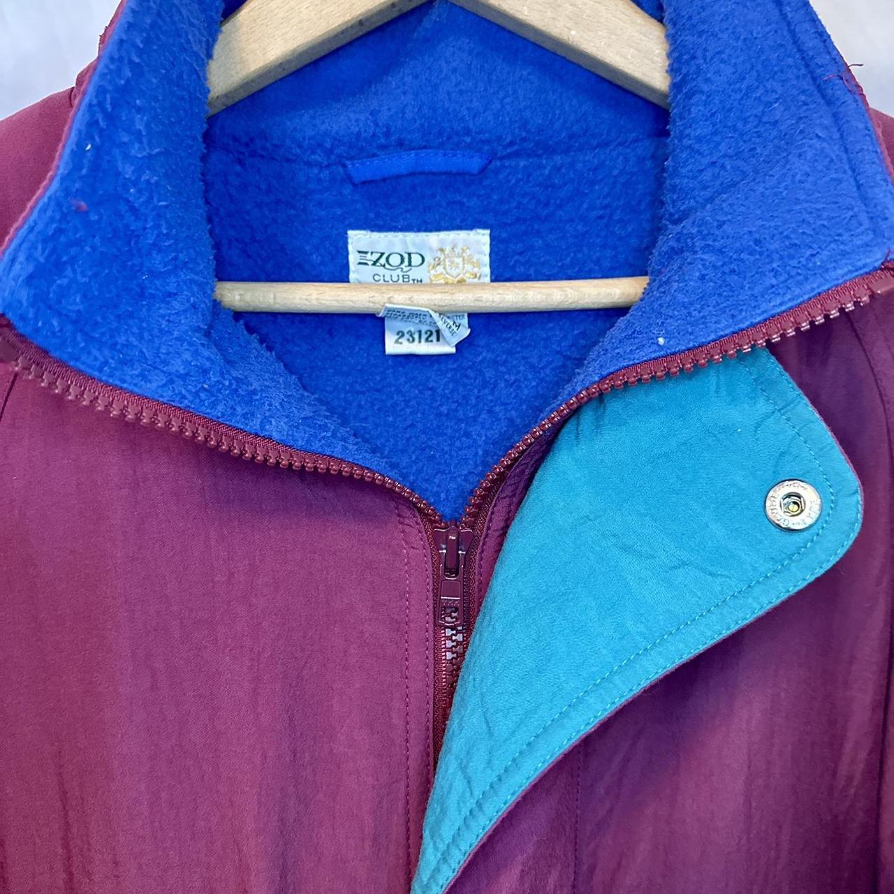 Vintage Izod Club color block fleece-lined jacket -... - Depop