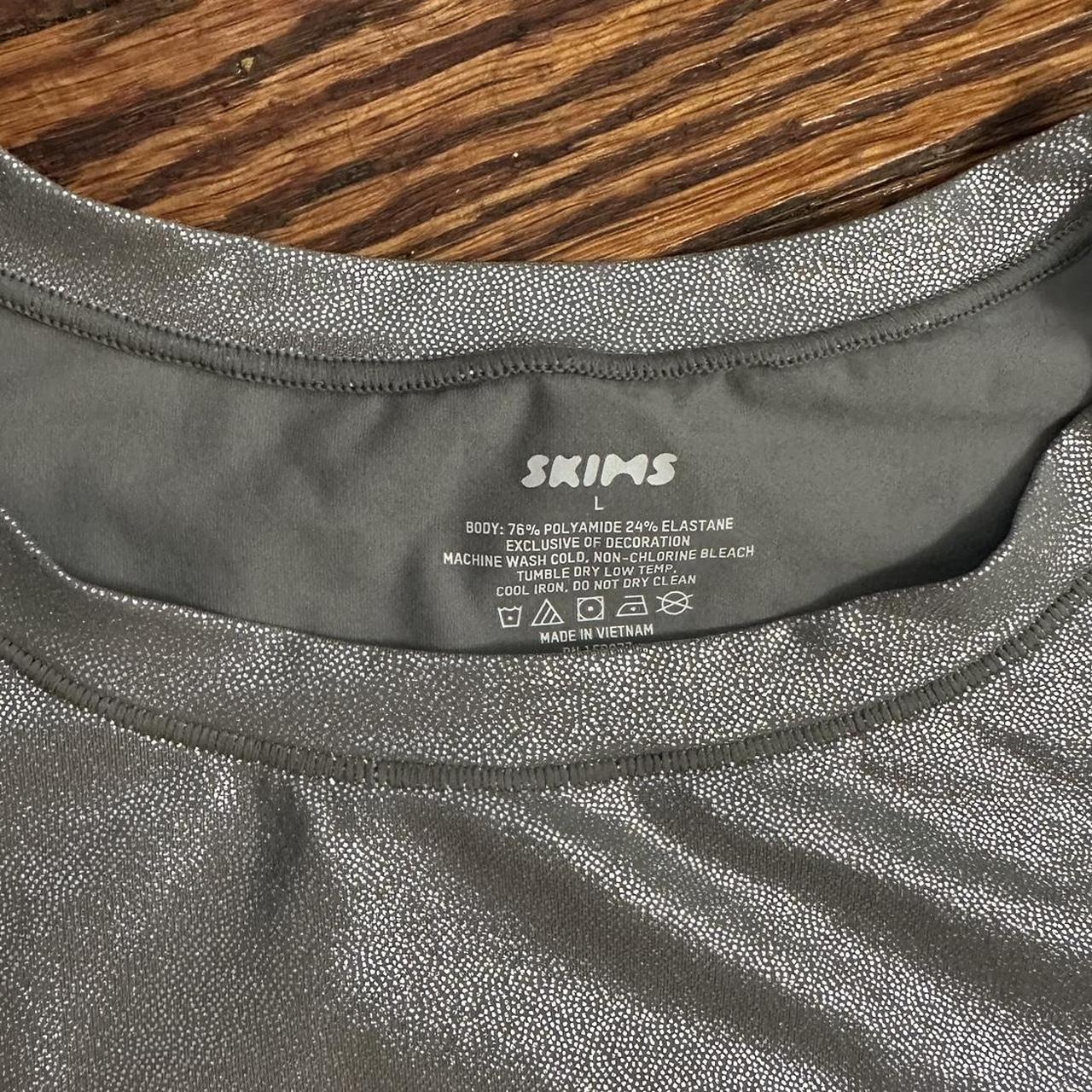 Silver metallic skims top No longer sold Never... - Depop