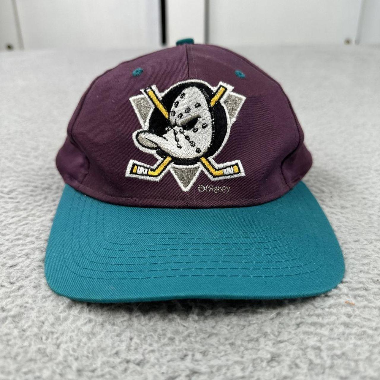 Vtg 90's Competitor Mighty Ducks Hat Men Purple... | Depop