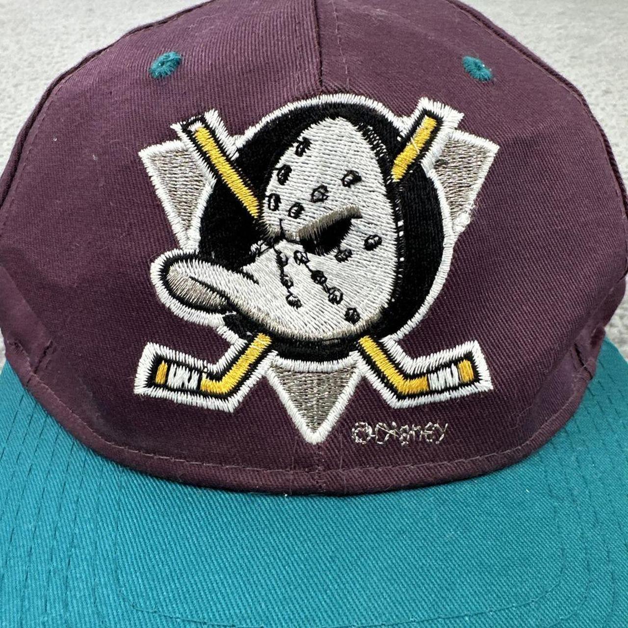 Vtg 90's Competitor Mighty Ducks Hat Men Purple... | Depop