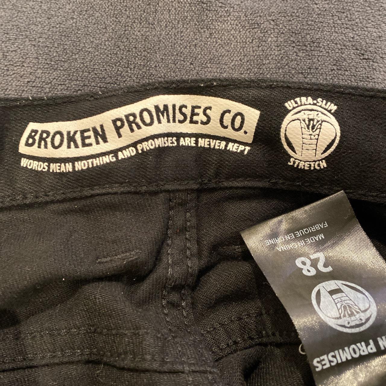 Broken Promises Pants Slim Stretch Style Size 28 - Depop