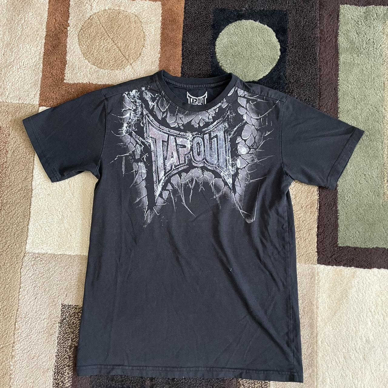 vintage y2k affliction style tapout t shirt tagged... - Depop