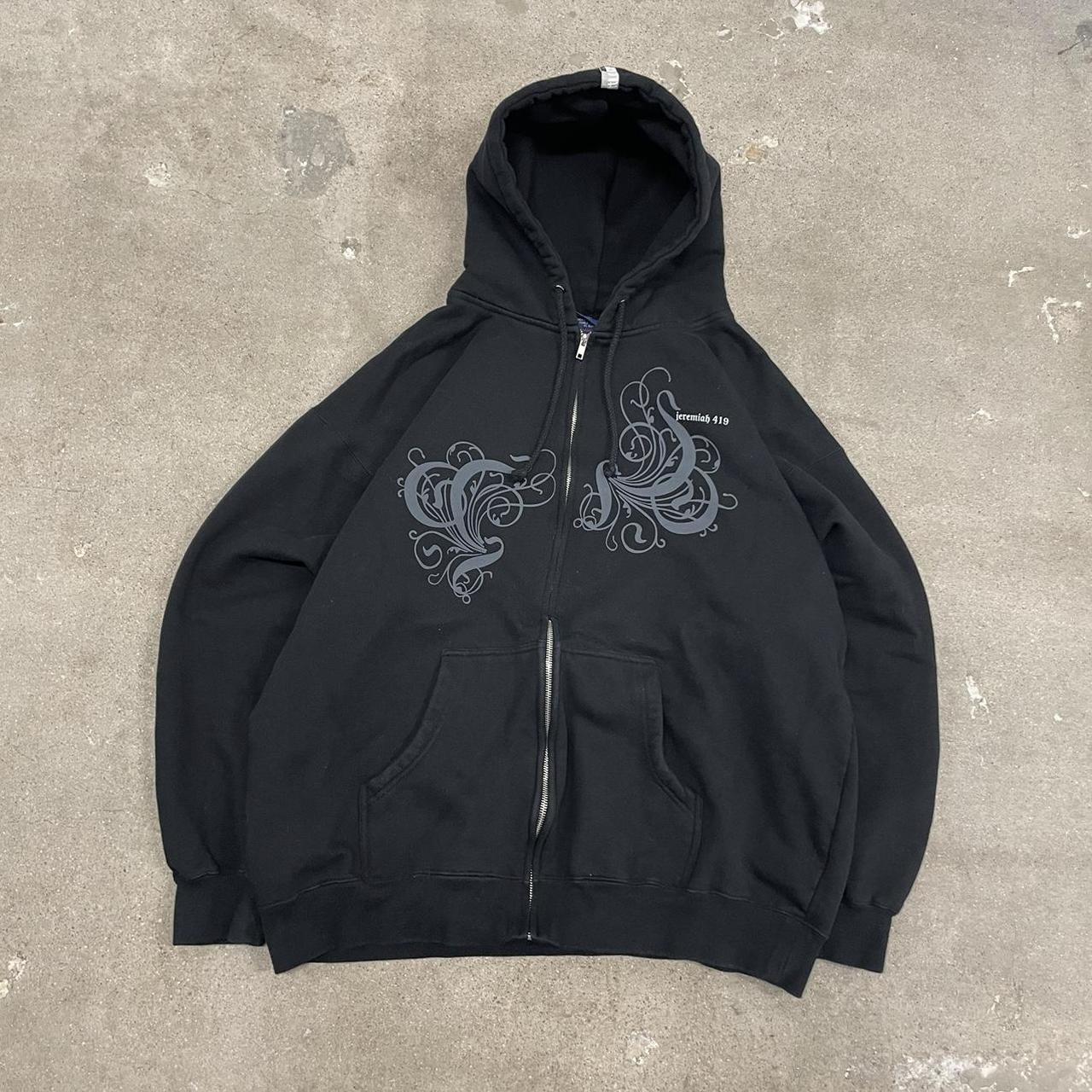 vintage y2k jesus bible verse grunge hoodie sick... - Depop