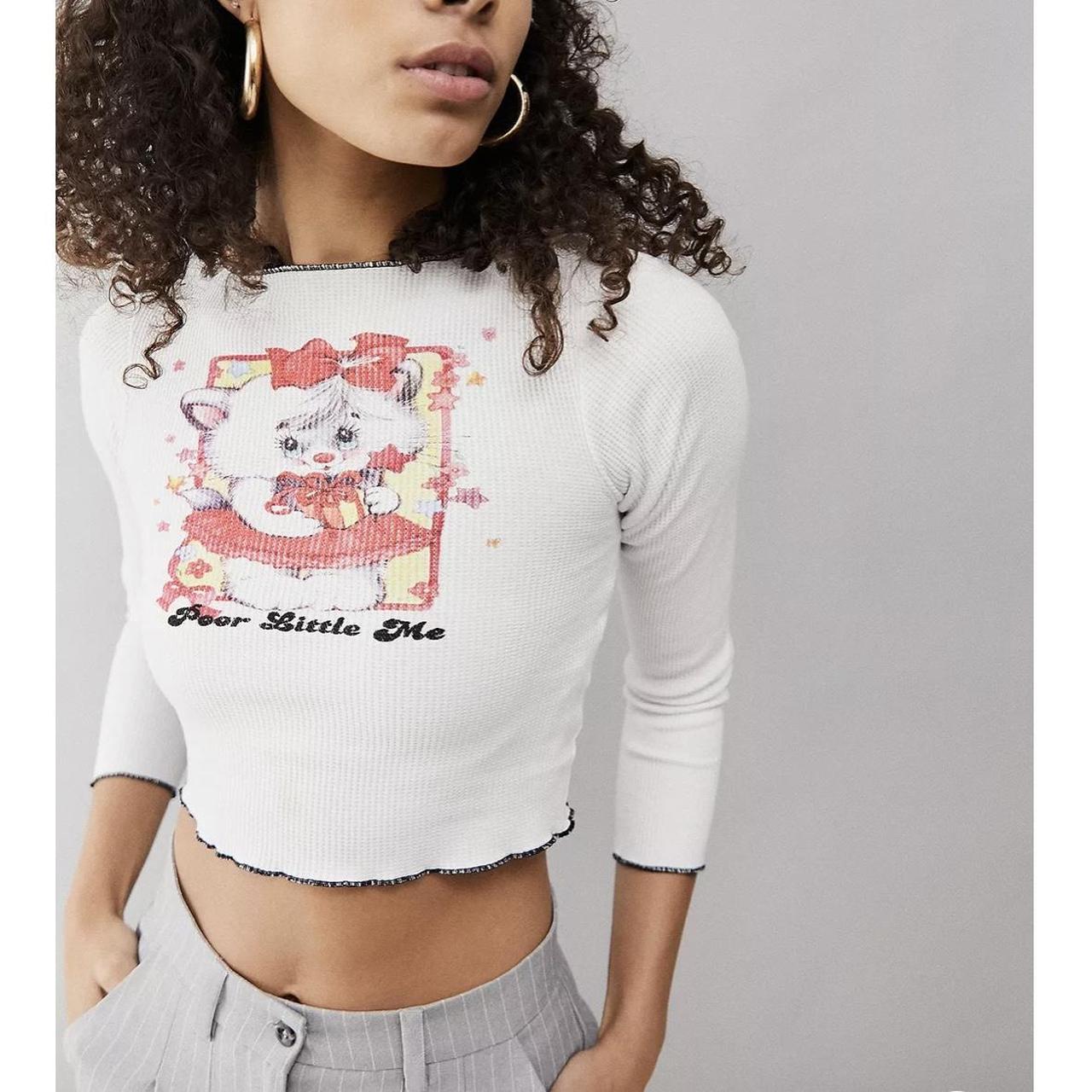 New Girl Order Women's White Crop-top | Depop