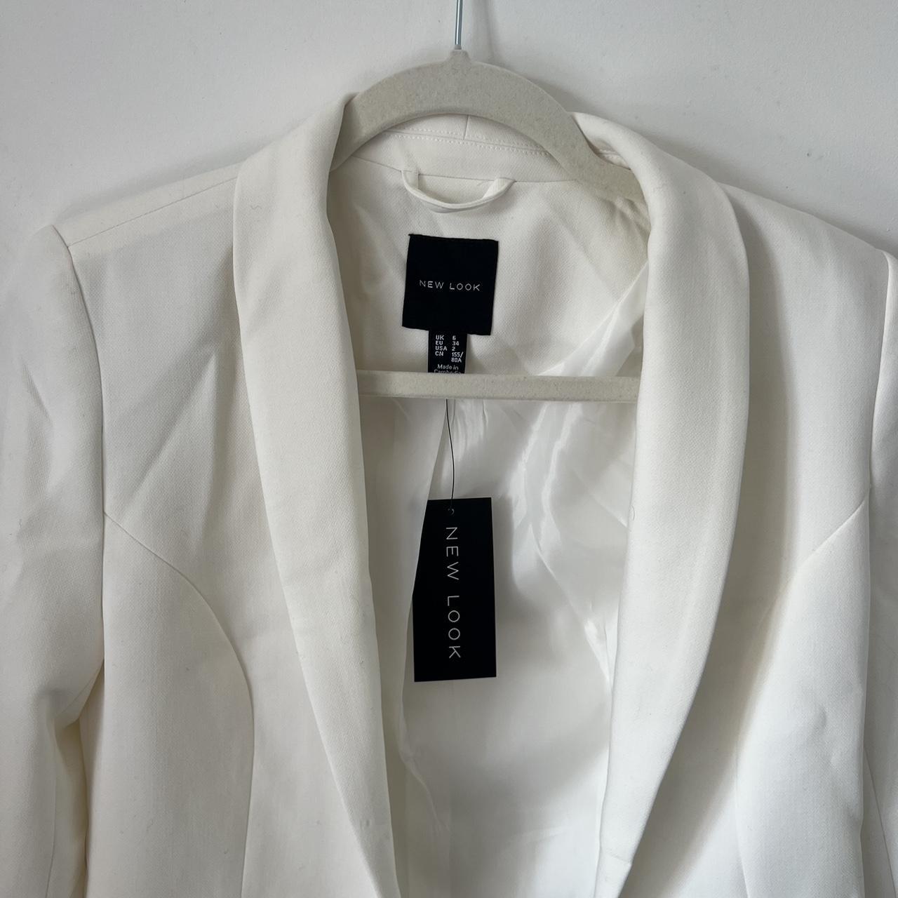 New Look Women's White Tailored-jackets | Depop