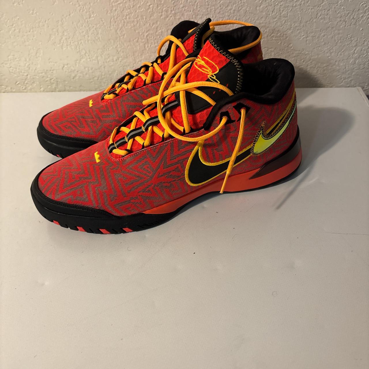 Nike Zoom Next Gen LeBrons basketball shoes in red... | Depop