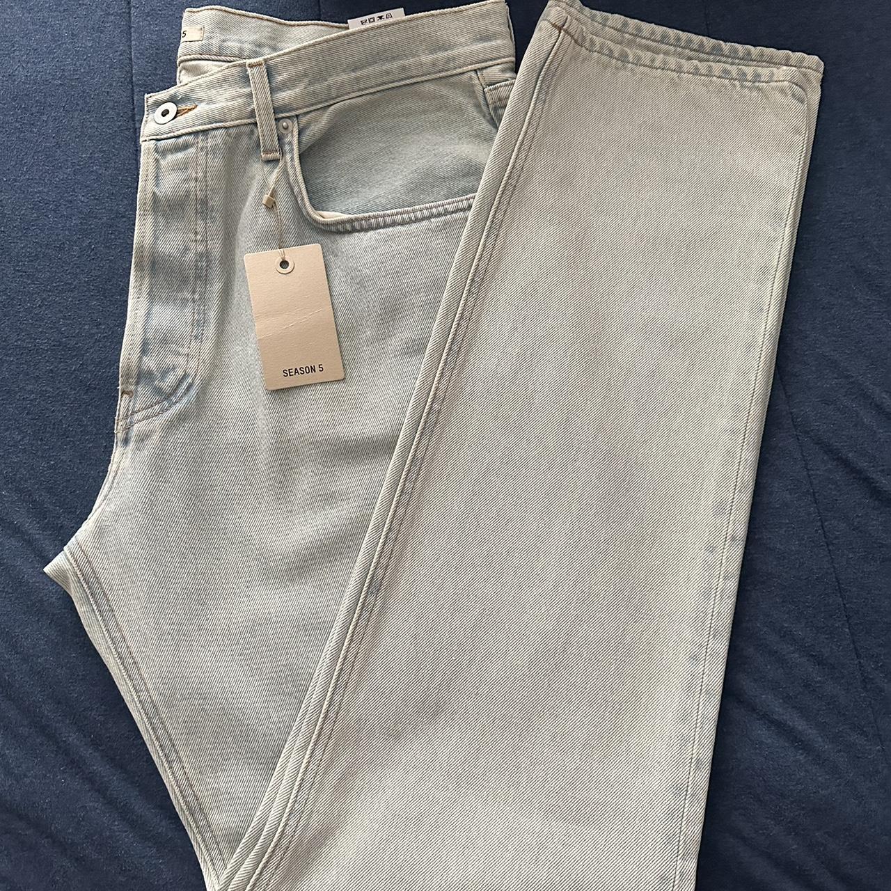 Yeezy Season 5 light stone wash denim Brand New w/... - Depop