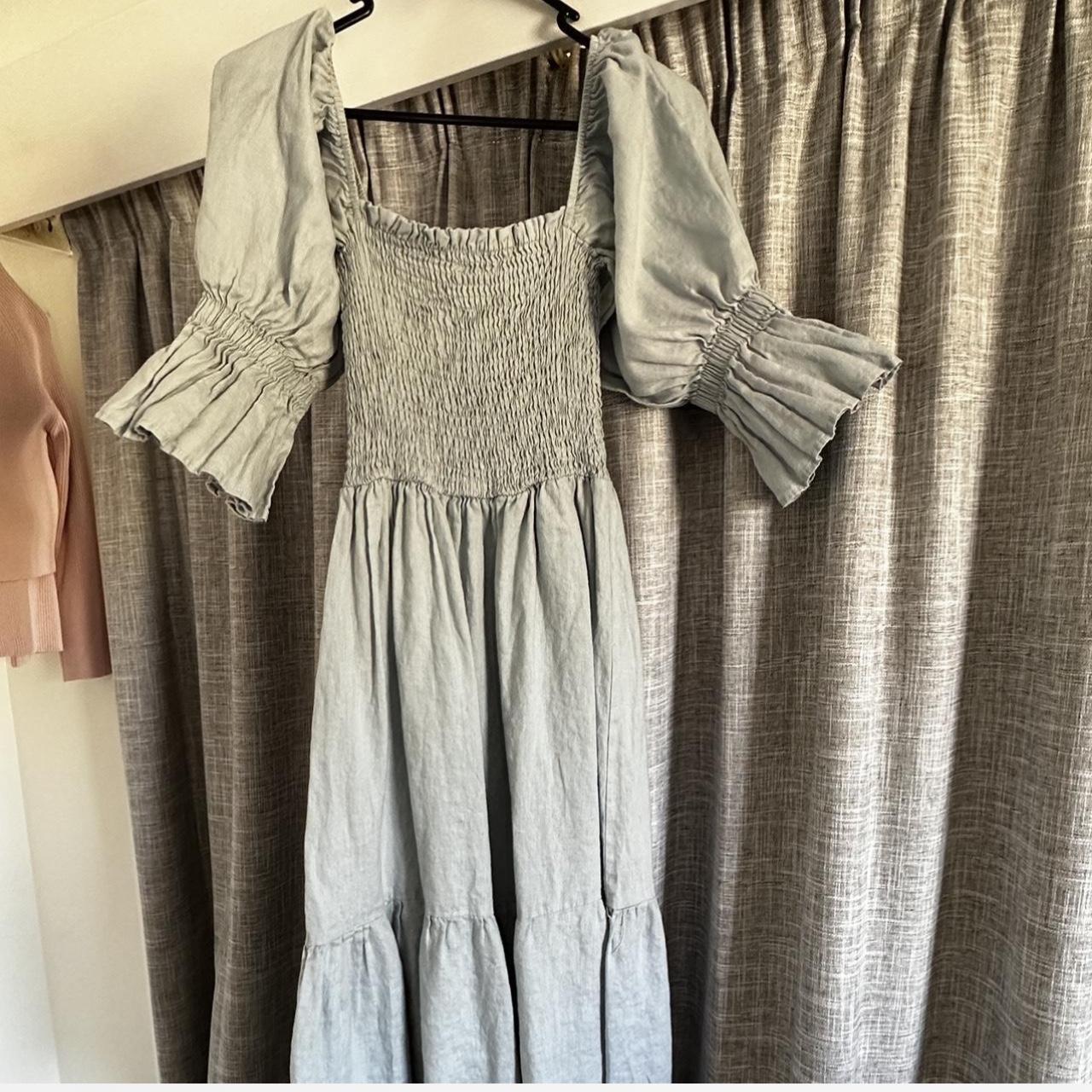 Dissh Linen midi dress Size 8 - suitable for 8 or... - Depop