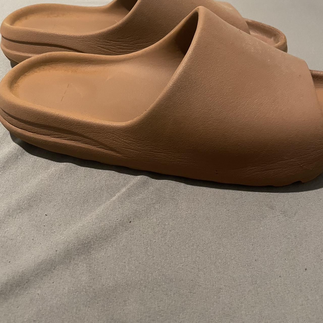 Yeezy Slides Flax color way #yeezy #slides... | Depop