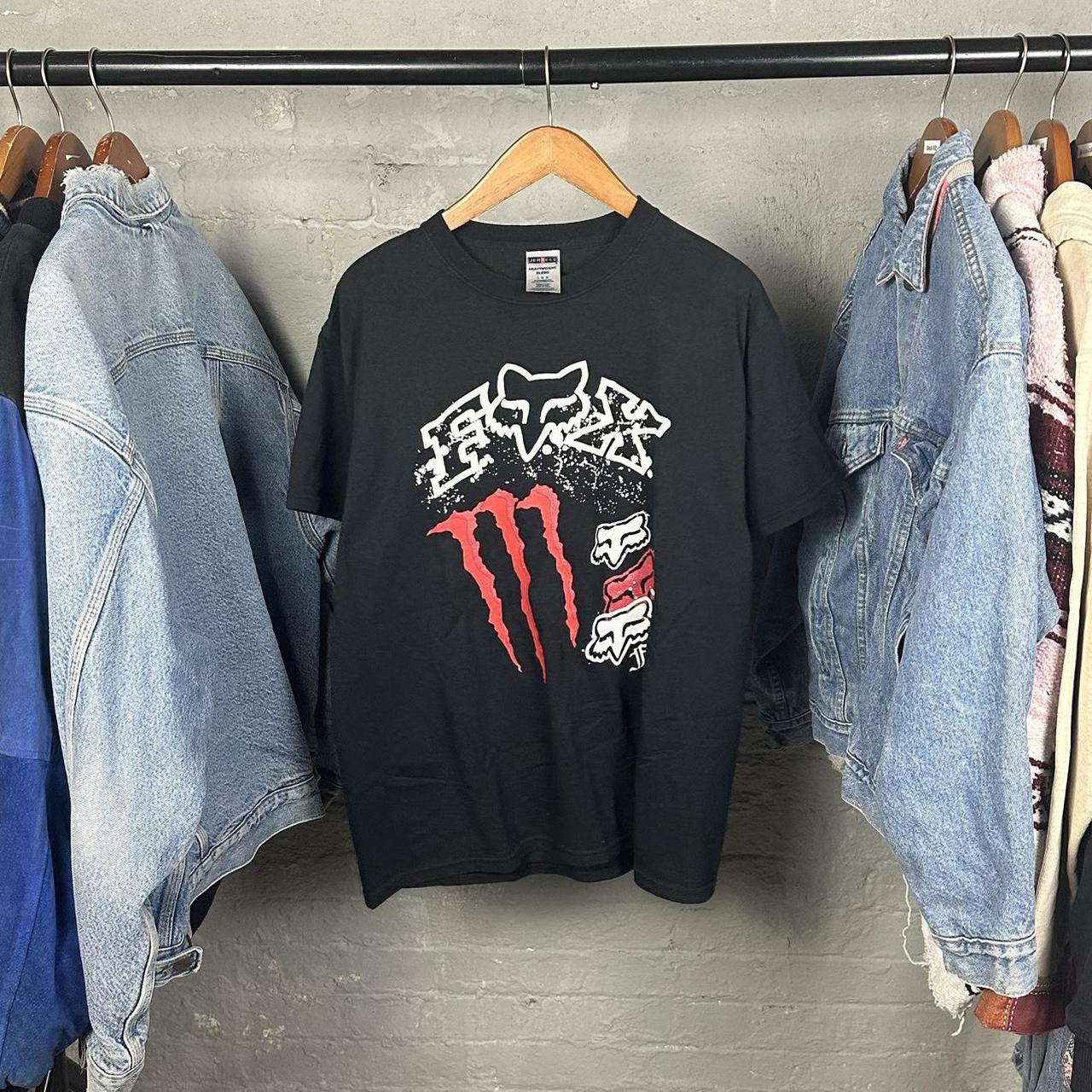 Fox Racing MotoX Monster Tee - black and red... - Depop