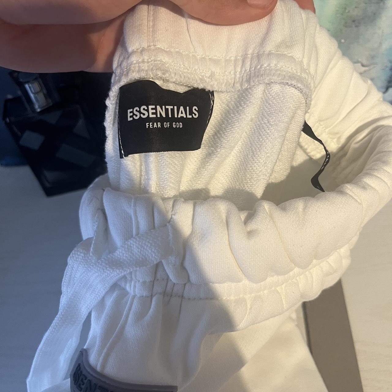 Essentials shorts Size medium White Offers... - Depop