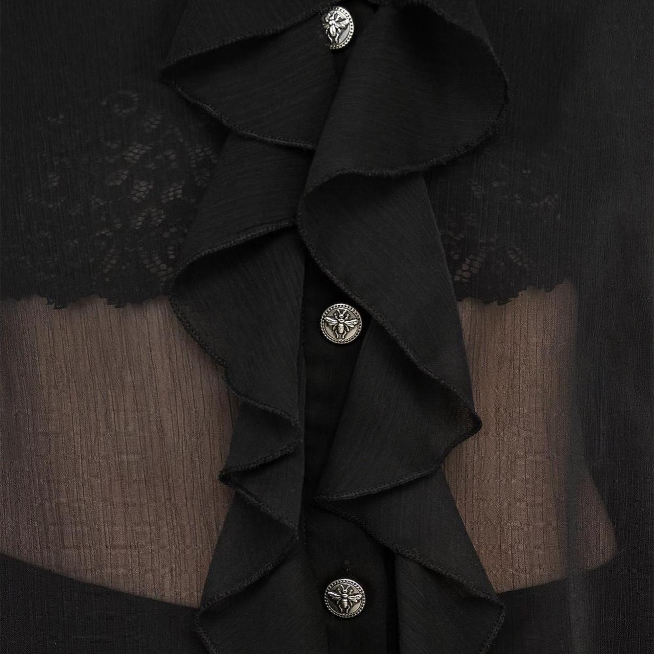 DISTURBIA SHELLY SHIRT | sheer +ruffles size UK 6... | Depop
