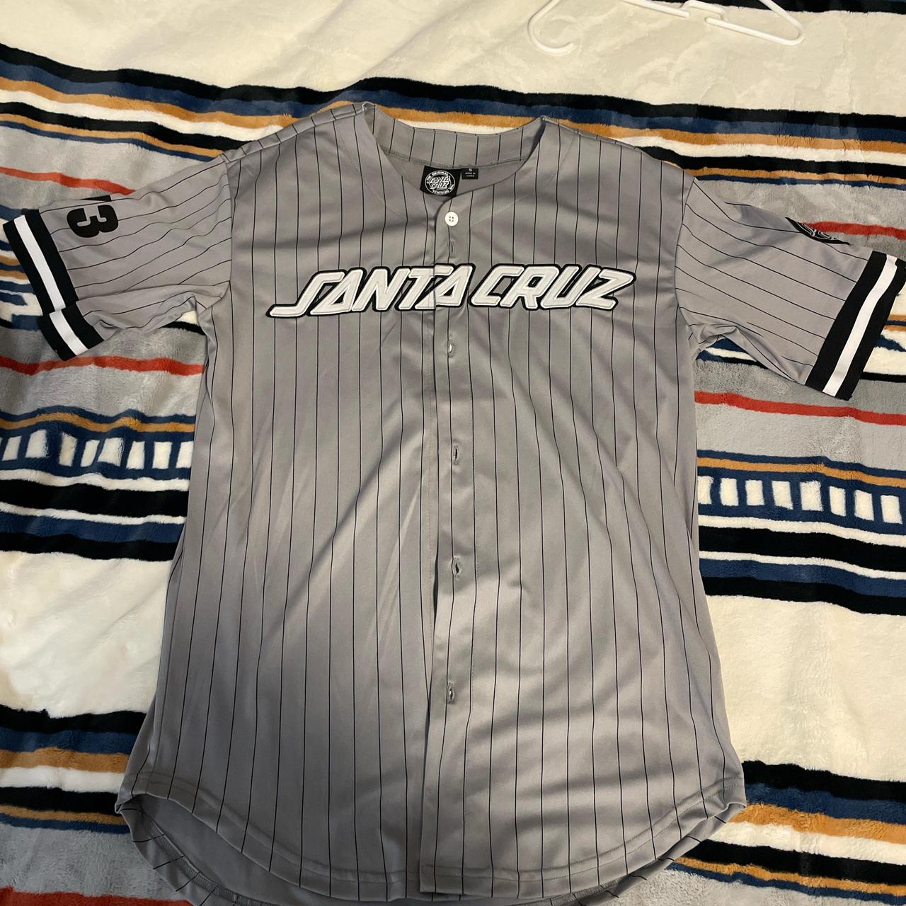 Small grey Santa Cruz Button up - Depop