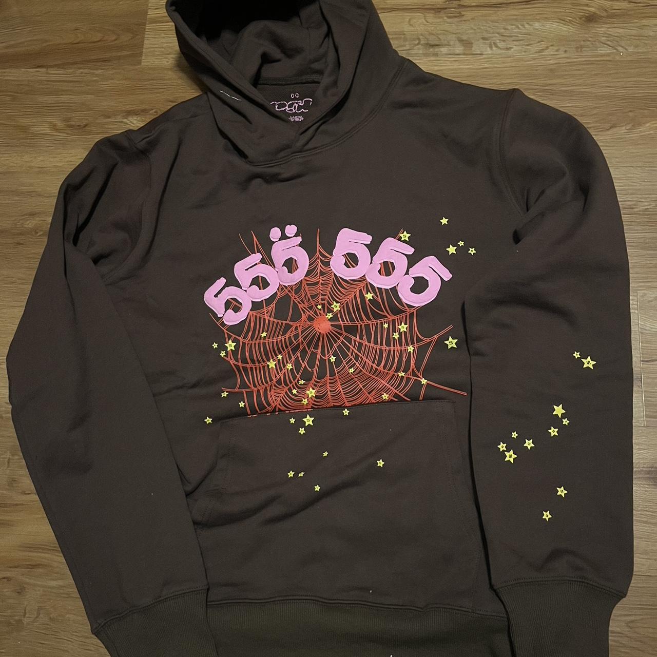 Sp5der 555 Hoodie Size MEDIUM Barely worn Dm me... - Depop