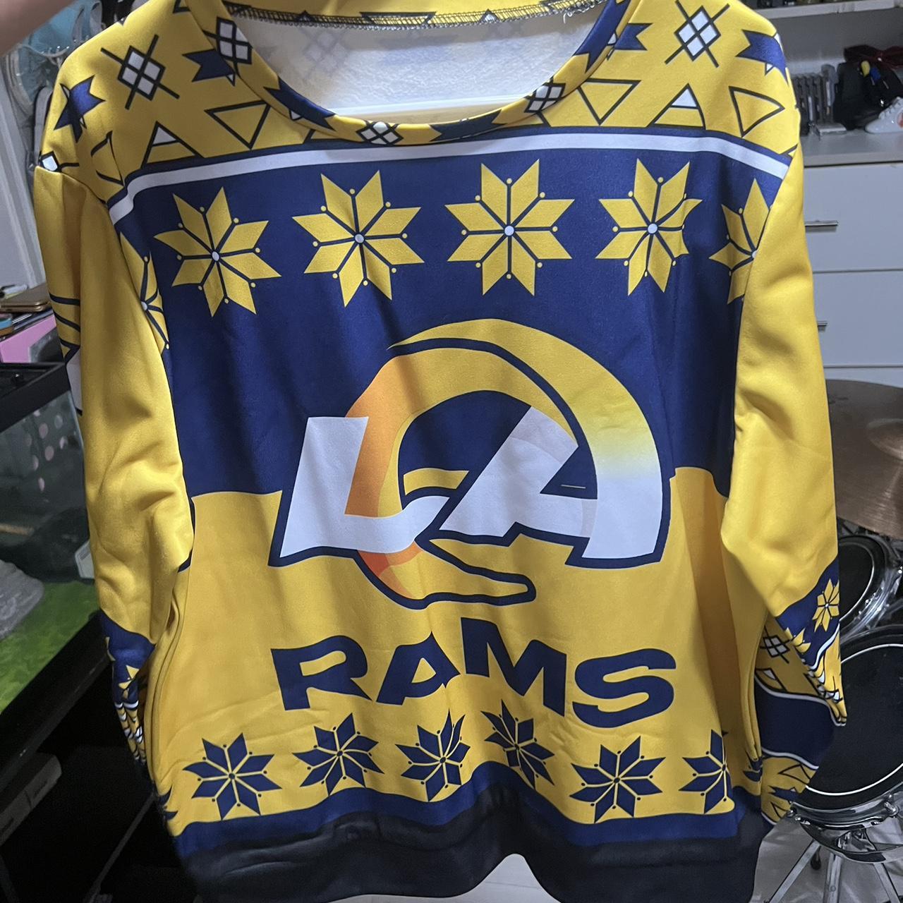 LA Rams Christmas Sweater Pattern Merch - Depop