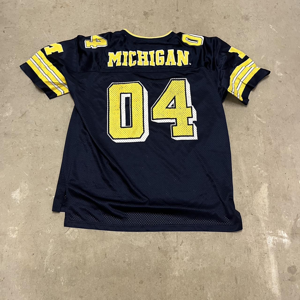 Vintage Y2K blue and yellow Michigan wolverines... | Depop