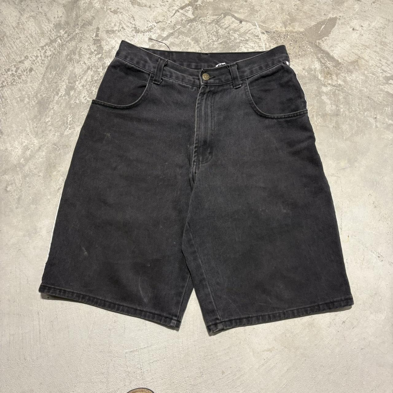 90s Grail Striped Interstate Jorts Baggy Faded... | Depop