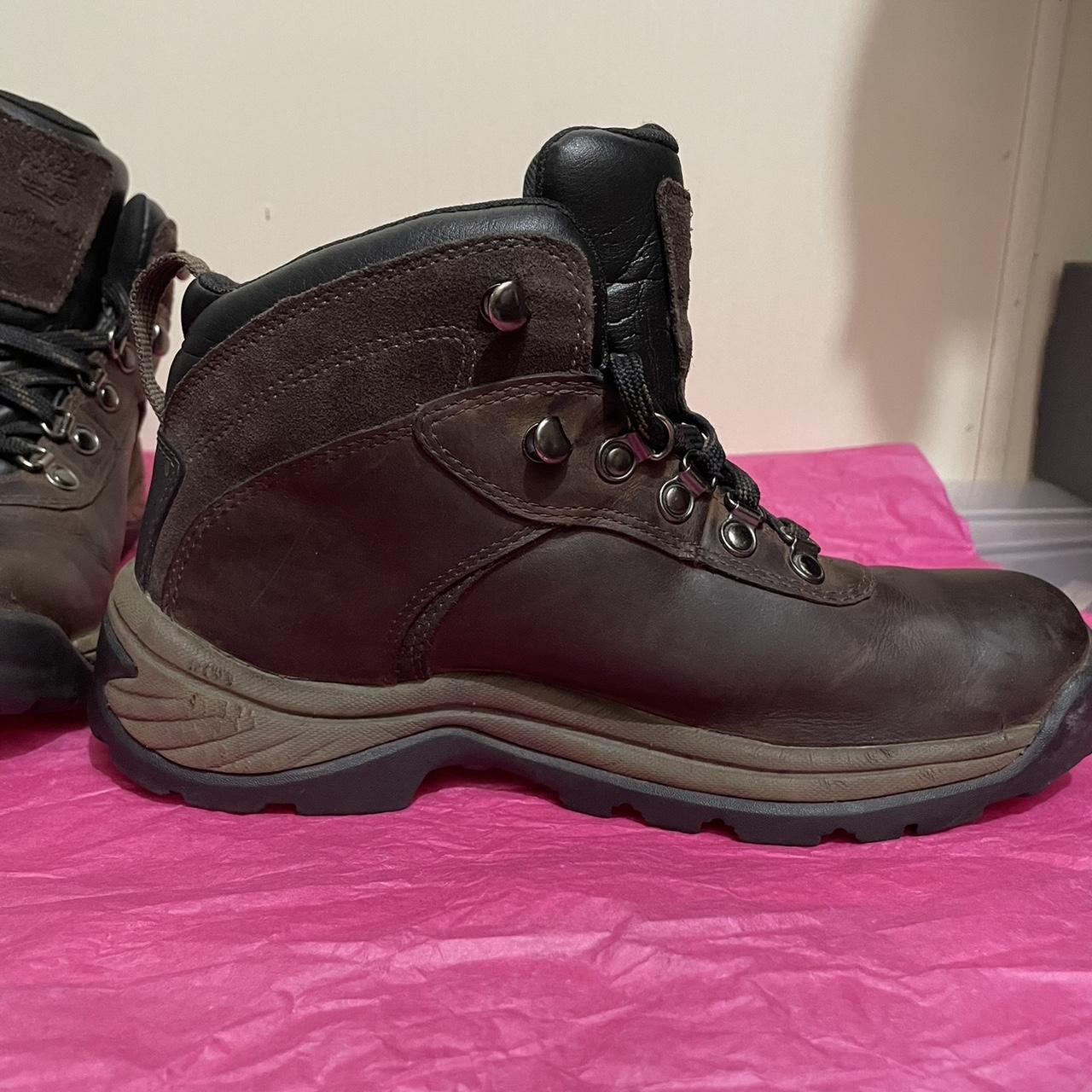 Brown Leather Timberland boots Water proof Womens... - Depop