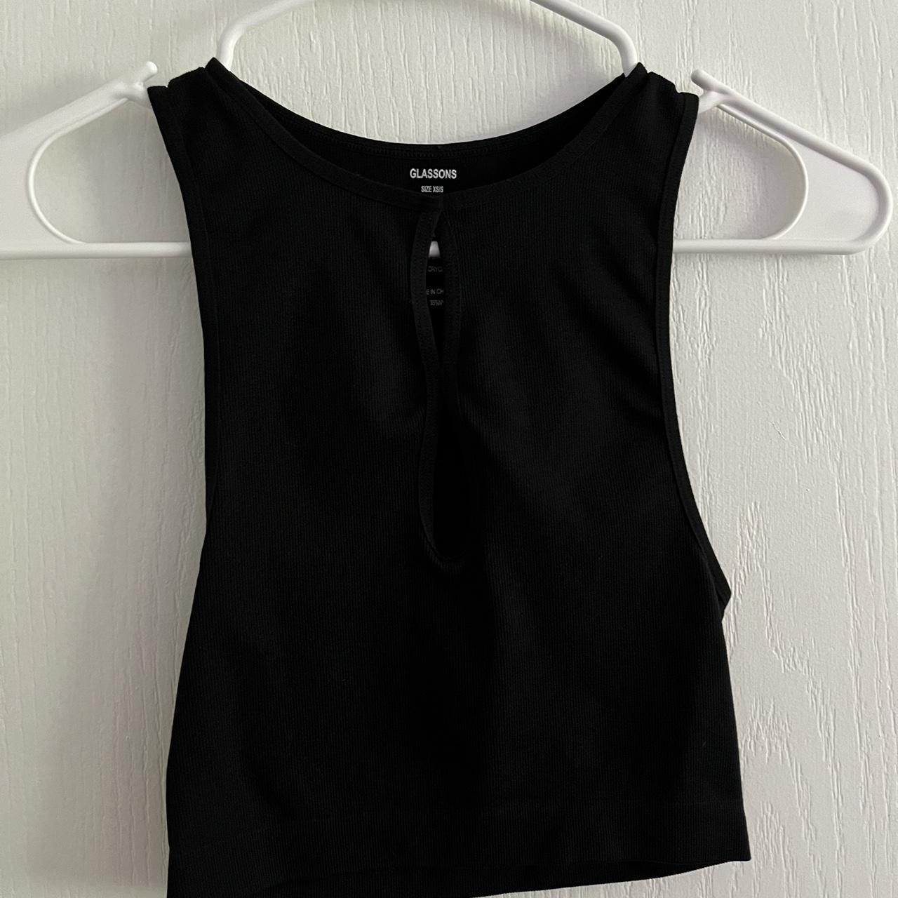 Glassons high neck tank top with cut outs Size XS/S... - Depop