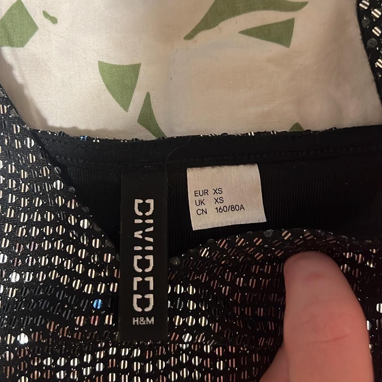 Metallic, bodycon H&M dress. Material is... - Depop