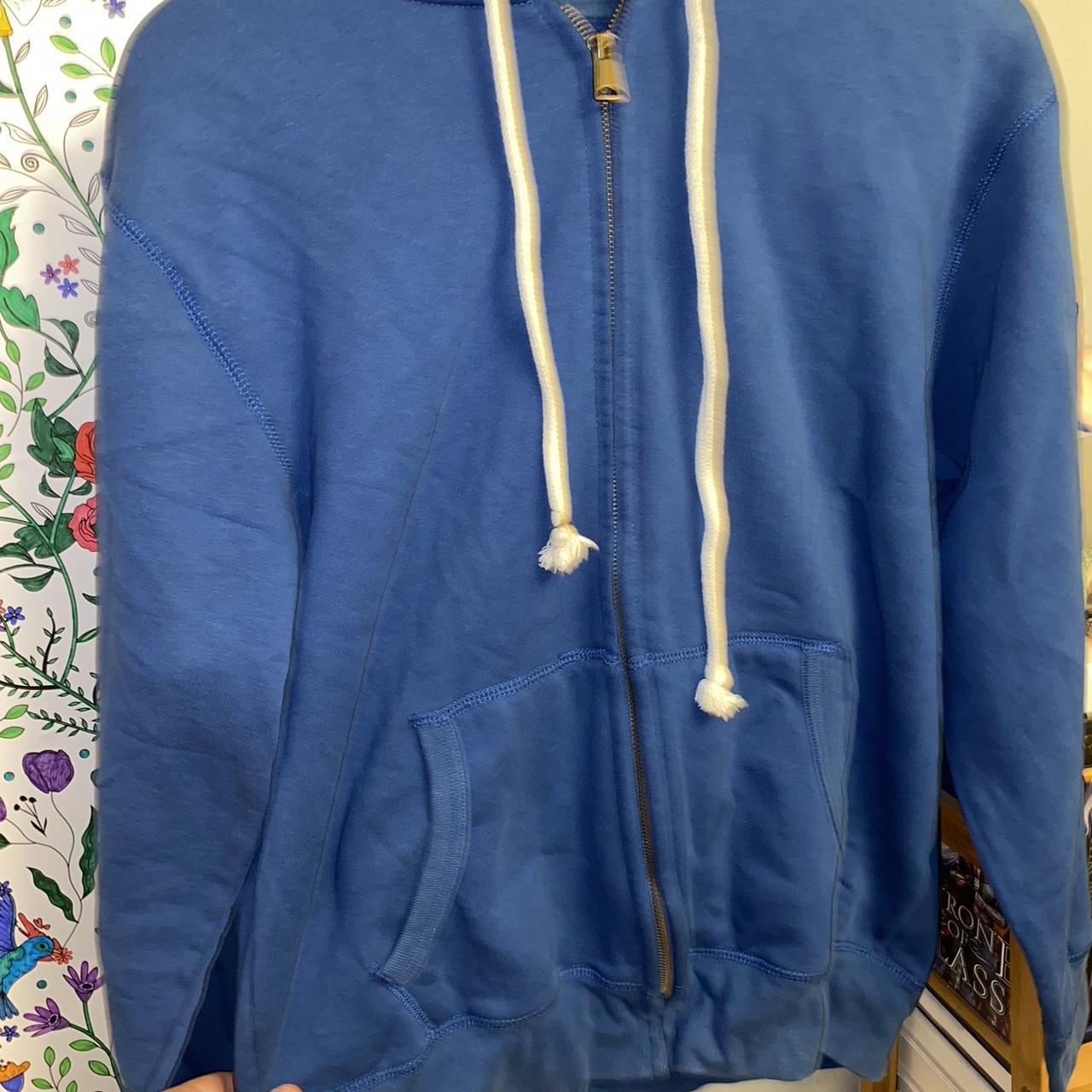 Blue old navy zip up jacket size medium - Depop