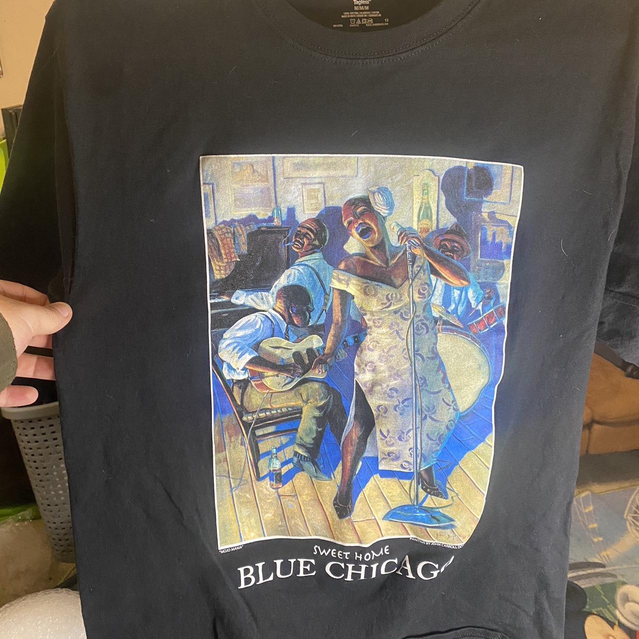 Men’s graphic sweet home blue Chicago graphic m t shirt - Depop