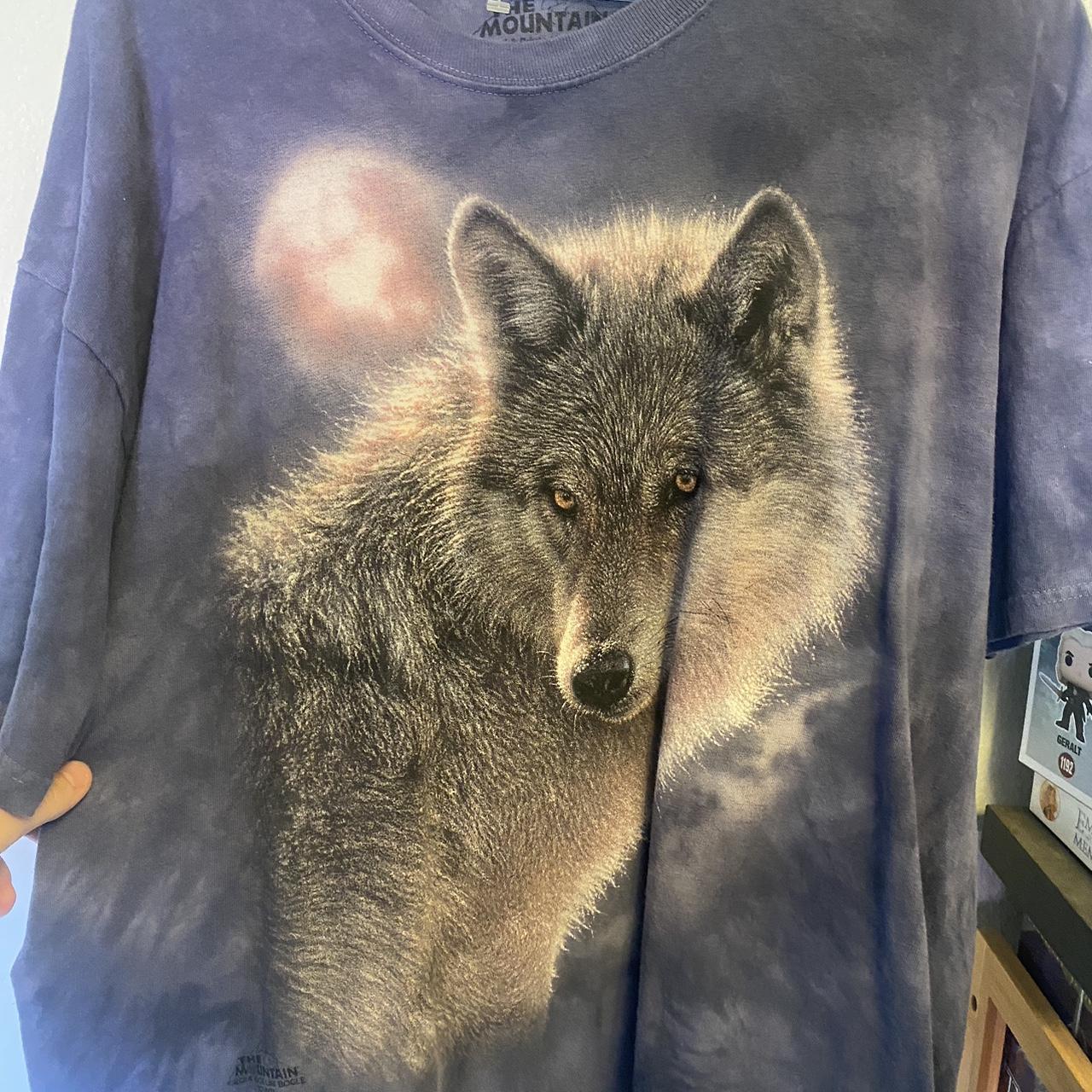 The Mountain Men's Graphic Tee Adventure Wolf... - Depop