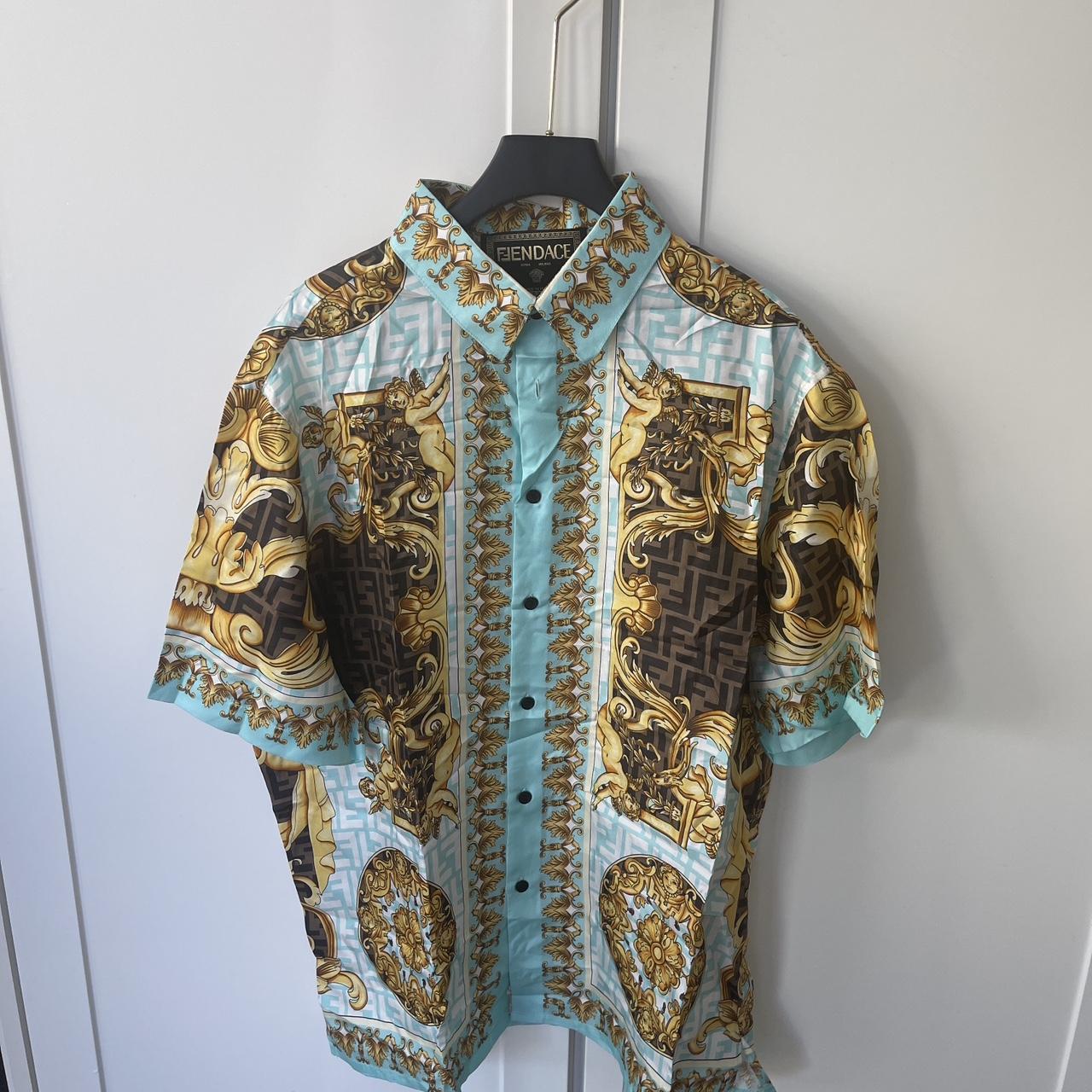 V Fendace Wild Baroque Silk Shirt Size/52... - Depop