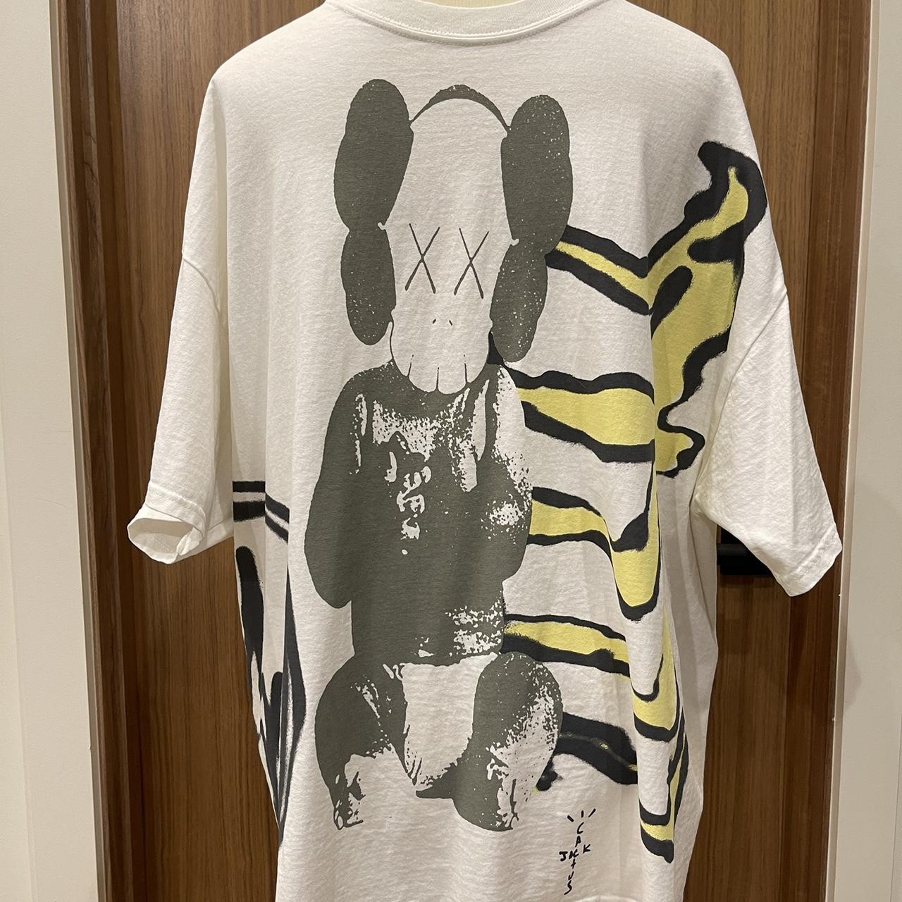 Travis Scott Men's White and Black T-shirt | Depop