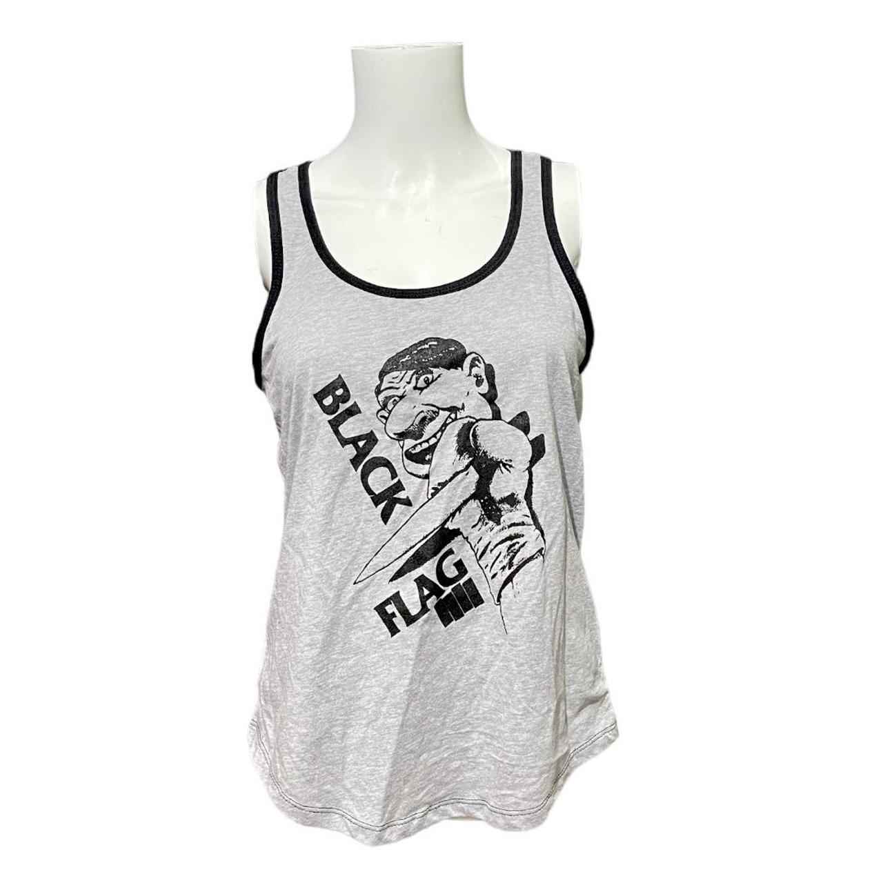 BLACK FLAG RINGER LADIES TANK NEXT LEVEL SIZE MED - Depop