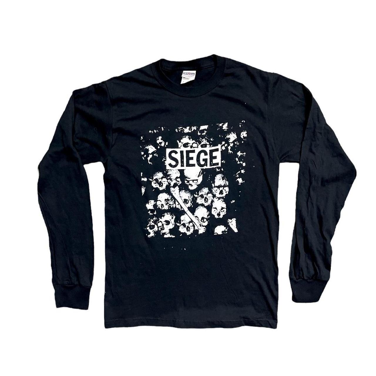 SIEGE LONGSLEEVE SHIRT JERZEES SIZE SMALL - Depop