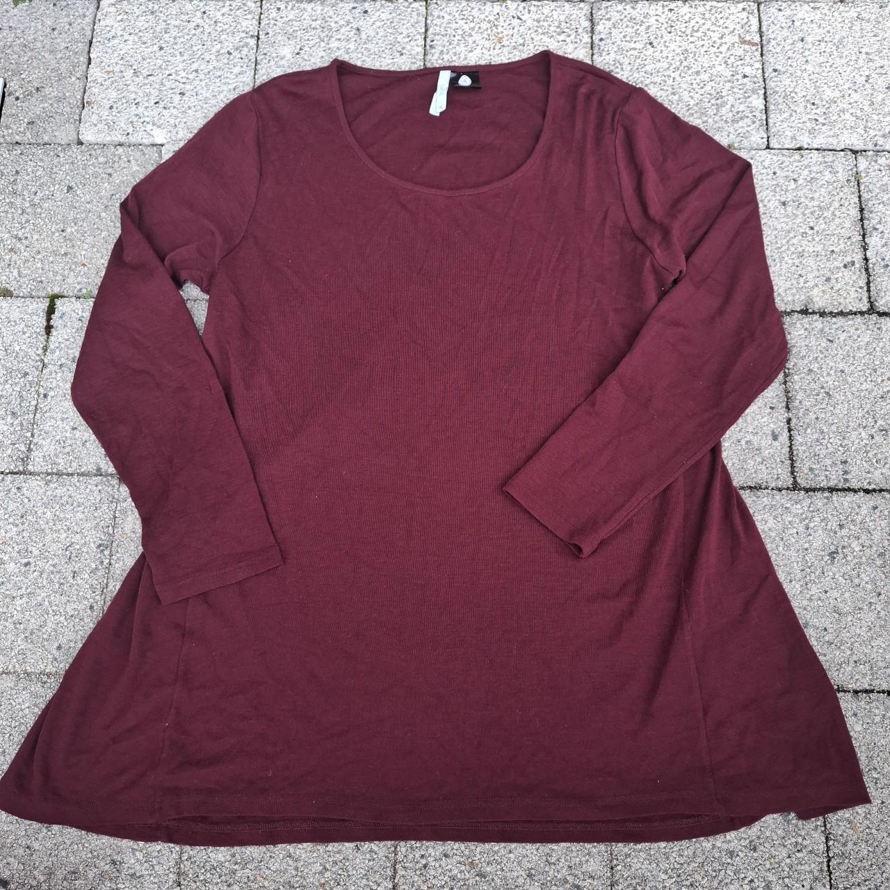 Fine merino wool, plus size tunic top, dark... - Depop