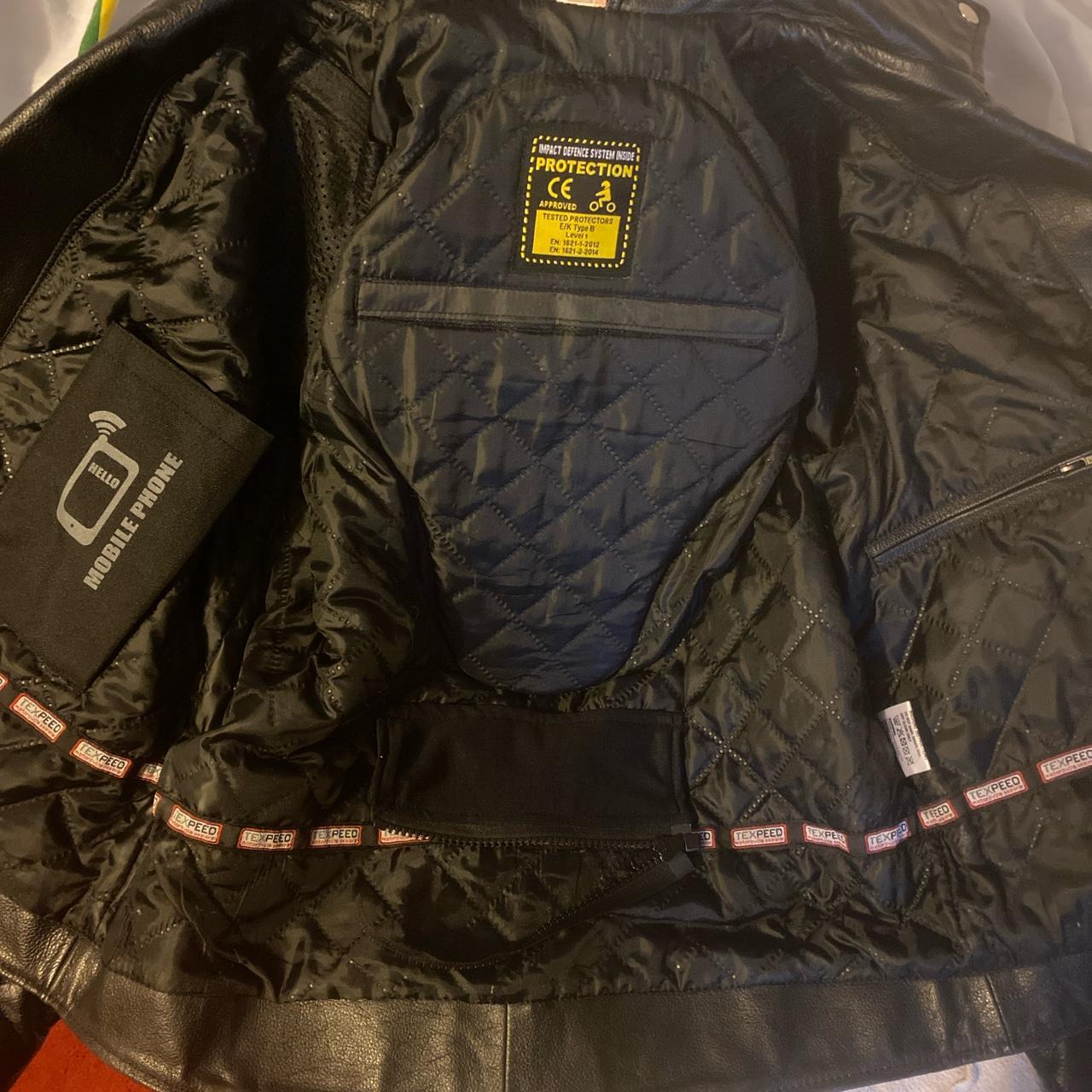 Medium Texpeed protective motorcycle jacket, barely... - Depop