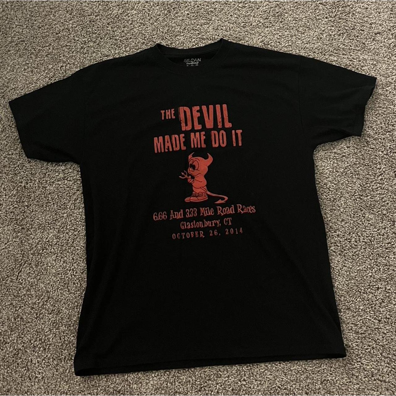 vintage the devil made me do it devil/angel number... - Depop