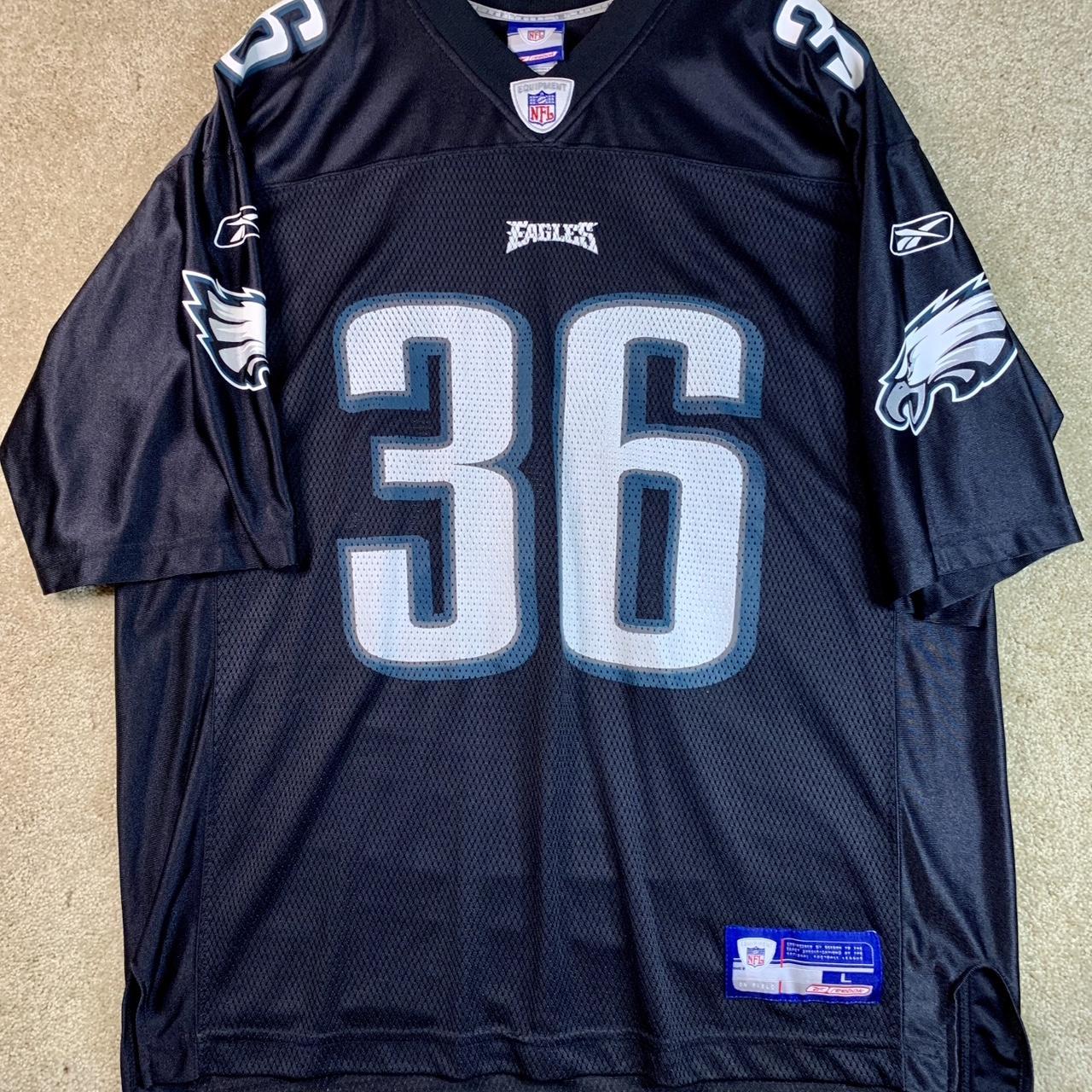 Reebok Philadelphia Eagles Black Jersey 36 Brian... - Depop
