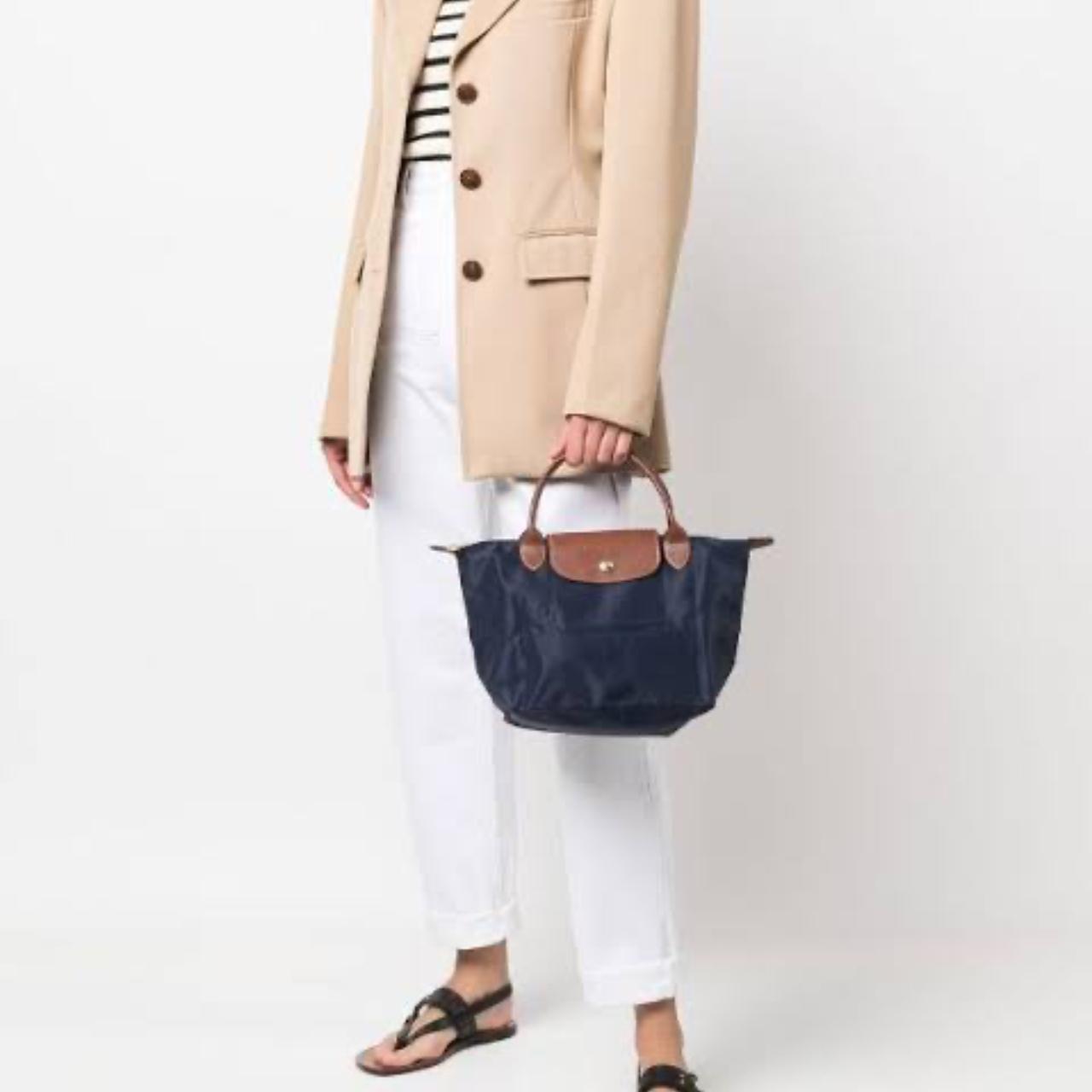 Longchamp navy bag size small. Brand new with... - Depop