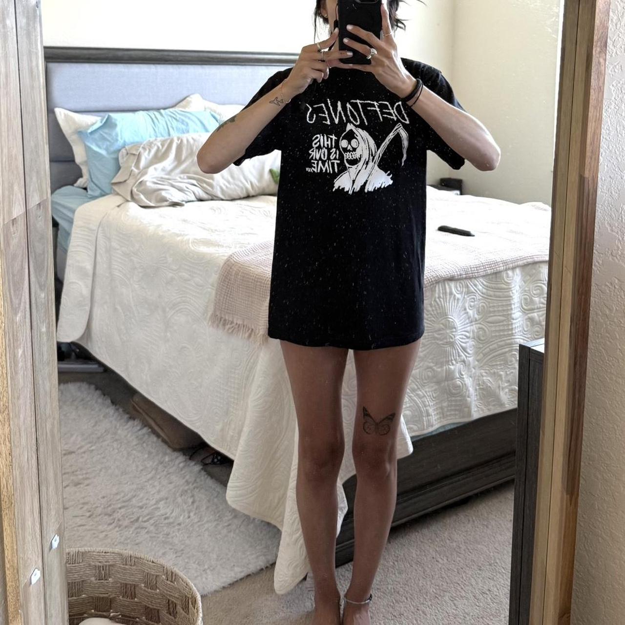 Black and white Deftones Grim Reaper Shirt. rlly... | Depop