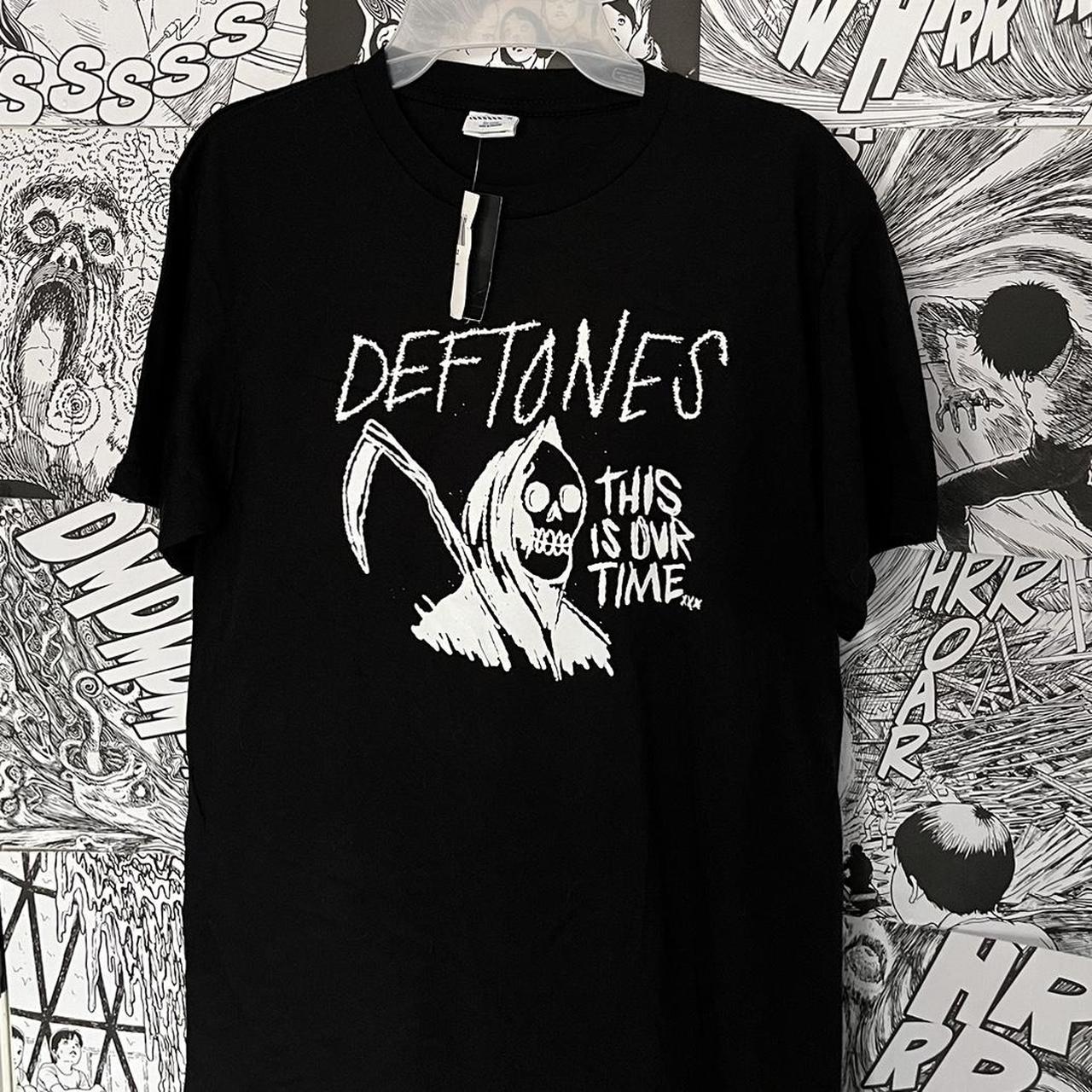 Black and white Deftones Grim Reaper Shirt. rlly... | Depop