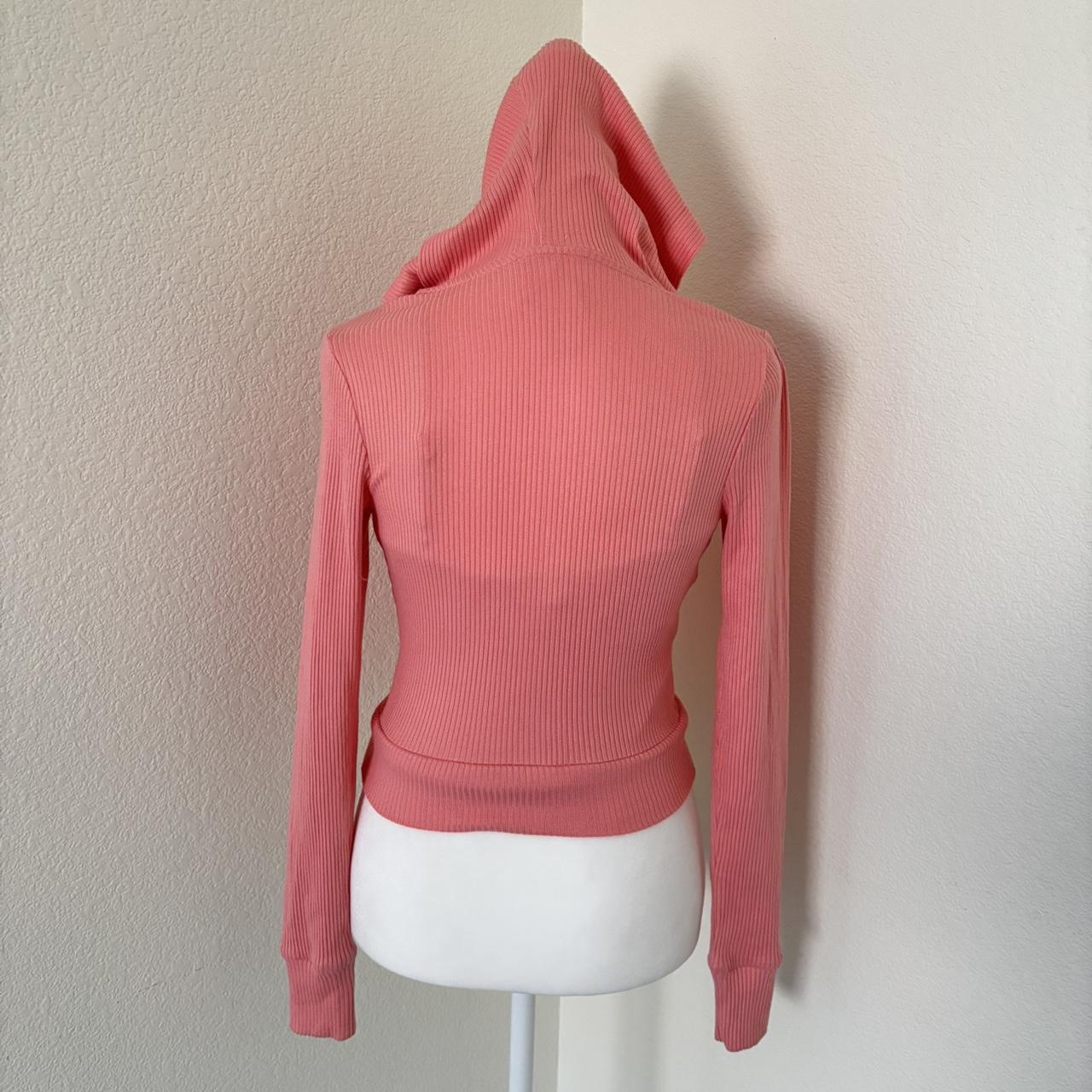 Pink ribbed zip up with top SELLING AS A... - Depop
