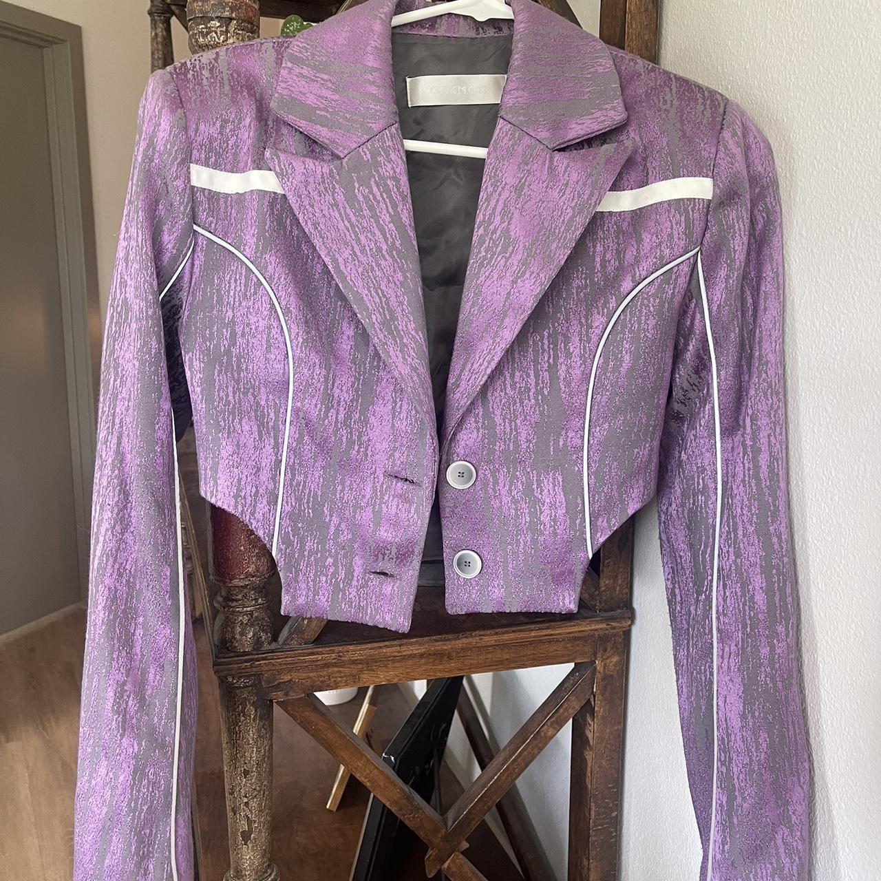 Oakmoo purple cropped jacket… western vibes… super... | Depop