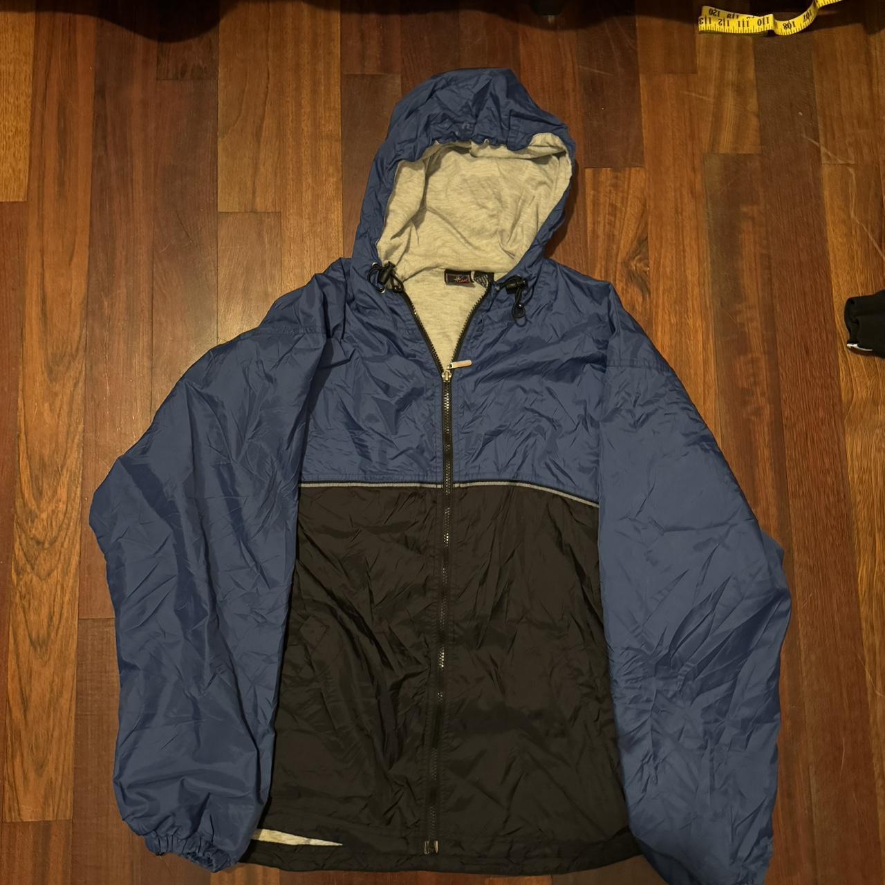 vintage foot locker jacket large windbreaker blue... | Depop