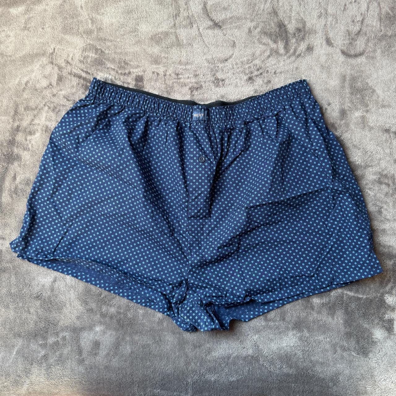 Genuine Mens Blue Patterned Boxers Next Large... - Depop