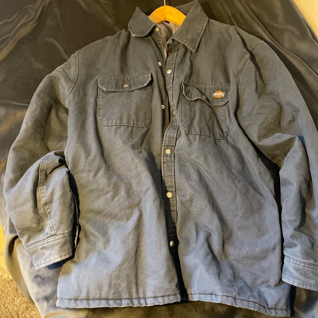 DARK NAVY DICKIES JACKET Has hood, good material,... - Depop