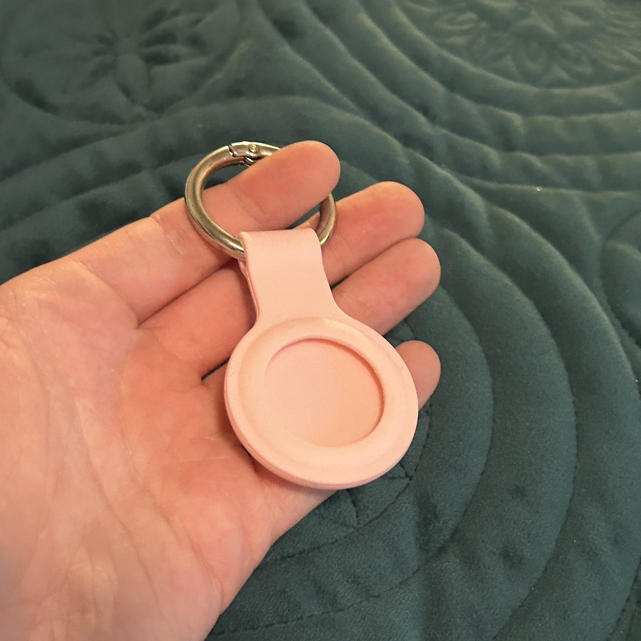 Air Tag holder Pink Rubber - Depop
