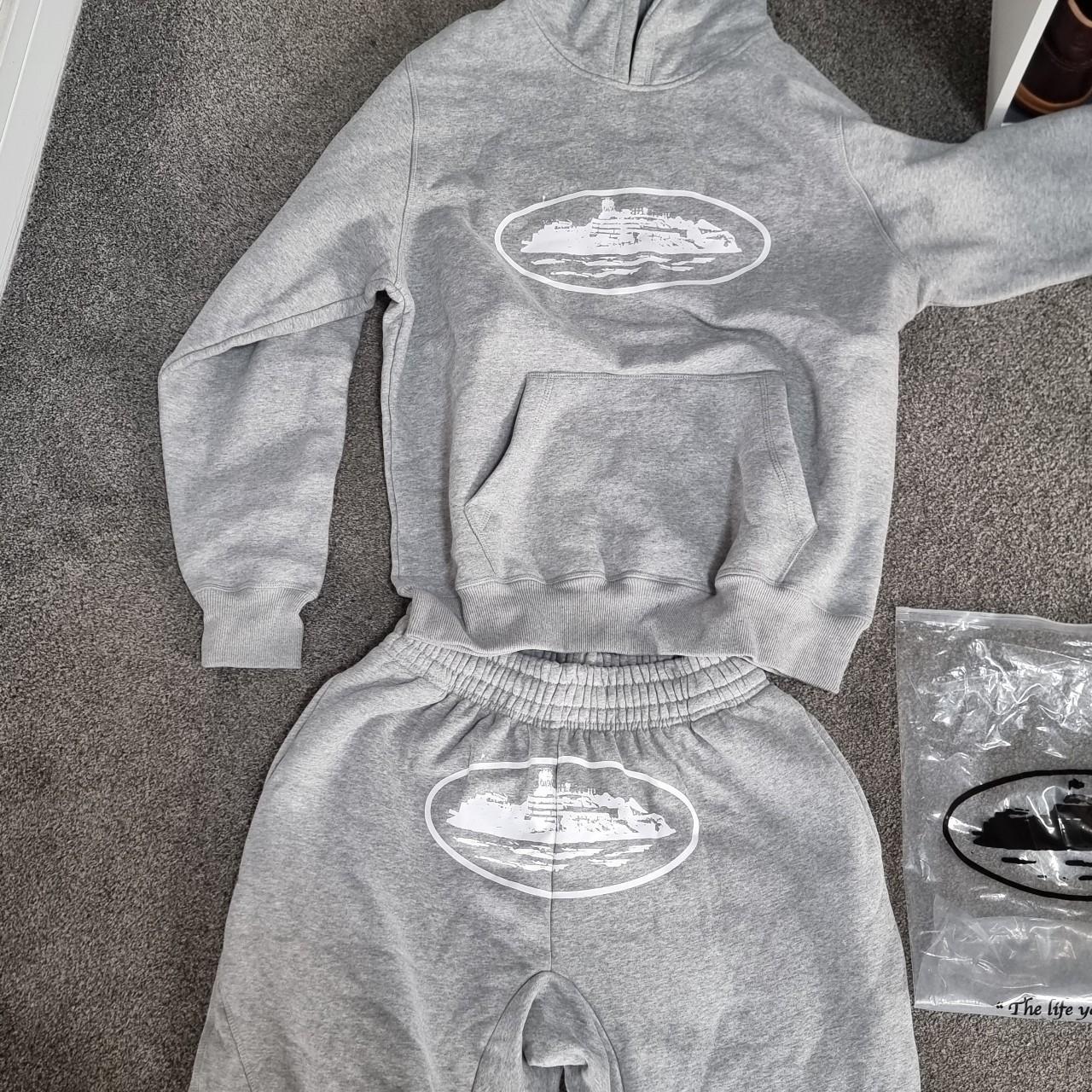 Gray corteiz alcatraz tracksuit Size medium - Depop