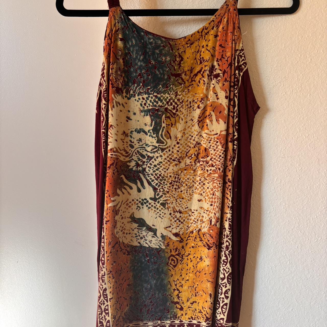 Fun, colorful dress that can be worn as a cover up... - Depop