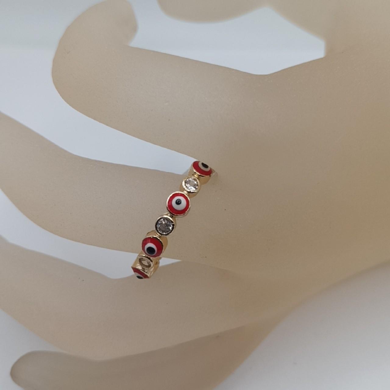Red Evil Eye Ring Medida 10 Oro Laminado 14 k Gold... - Depop