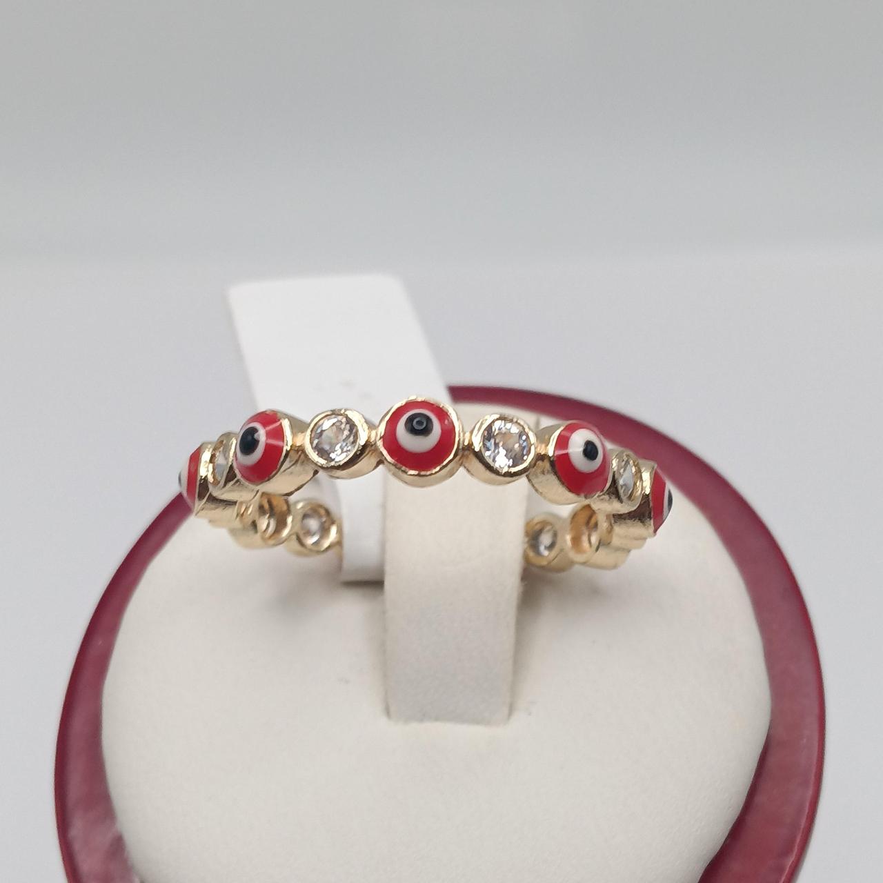 Red Evil Eye Ring Medida 10 Oro Laminado 14 k Gold... - Depop